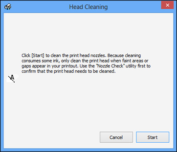 Cleaning the Print Head Using a Computer Utility