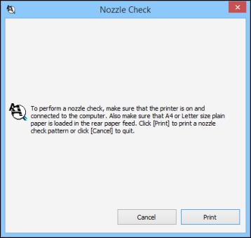 Checking the Nozzles Using a Computer Utility