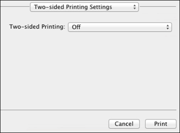 Selecting Double-sided Printing Settings - OS X