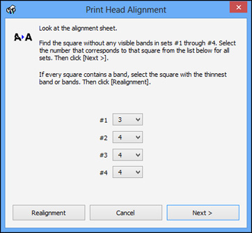 Aligning the Print Head Using a Computer Utility