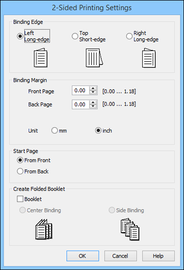 Selecting Double-sided Printing Settings - Windows