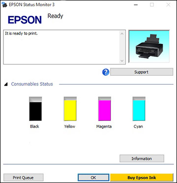 Checking Cartridge Status with Windows