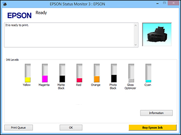 Checking Cartridge Status with Windows