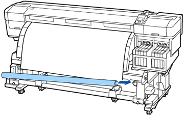 Attaching the Take-up Roll Core to the Auto Take-up Reel