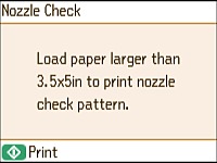 Checking the Nozzles Using the Product Control Panel