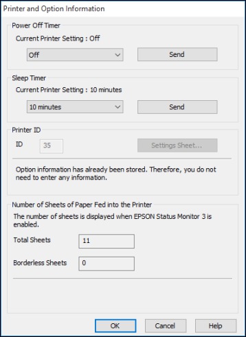Checking the Sheet Counter - Windows