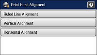 Aligning the Print Head Using the Product Control Panel