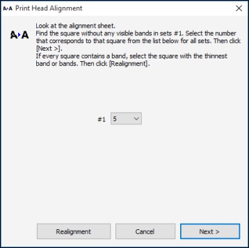 Aligning the Print Head Using a Computer Utility