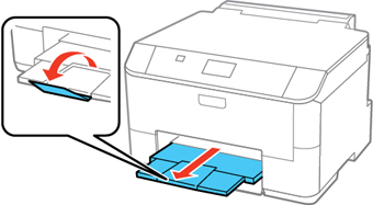 Loading Paper or Envelopes in the Rear Paper Feed Slot