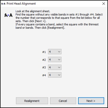 Aligning the Print Head Using a Computer Utility