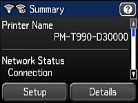Printing a Network Status Sheet
