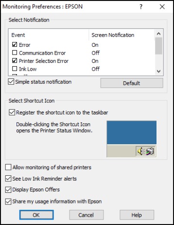 Checking Cartridge Status with Windows