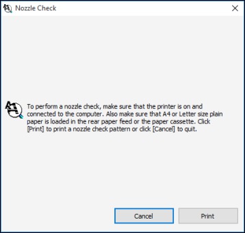 Checking the Nozzles Using a Computer Utility