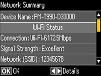 Printing a Network Status Sheet