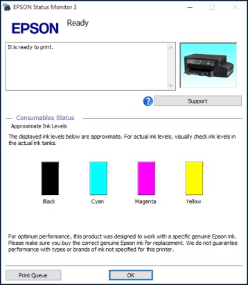 Checking Ink Levels with Windows