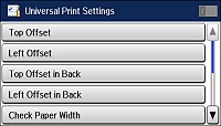 Selecting Universal Print Settings