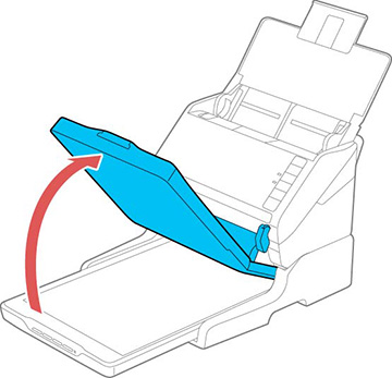 Numérisation à partir de la base de scanner à plat
