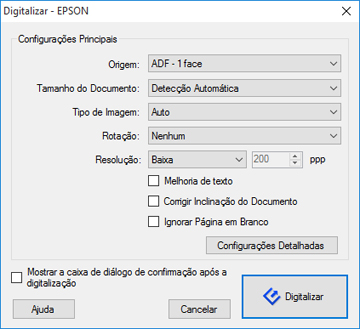 Digitalização com Document Capture Pro e Document Capture
