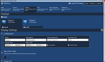 Display Settings - Displays Tab