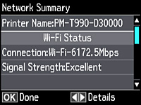 Printing a Network Status Sheet
