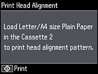 Aligning the Print Head Using the Product Control Panel