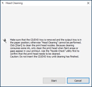 Cleaning the Print Head Using a Computer Utility