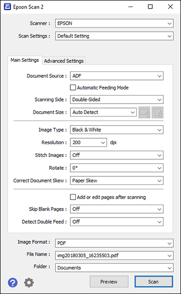 Starting a Scan Using the Epson Scan 2 Icon