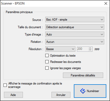 Numérisation à l'aide de Document Capture Pro et Document Capture