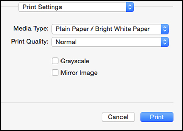 Selecting Basic Print Settings - Mac