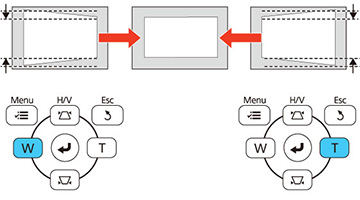 Correcting Image Shape with the Keystone Buttons