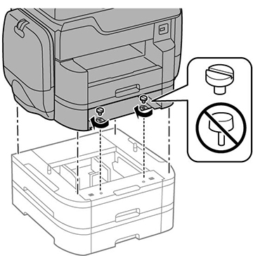 Installing the Optional Paper Cassette Units