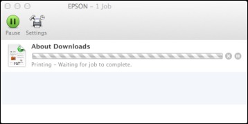 Checking Print Status - PostScript Printer Software - Mac