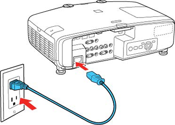 Turning On the Projector