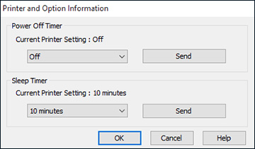 Changing the Power and Sleep Timer Settings - Windows