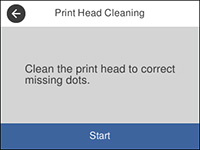 Cleaning the Print Head Using the Product Control Panel