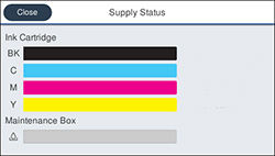 Checking Cartridge Status on the LCD Screen