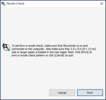Checking the Nozzles Using a Computer Utility