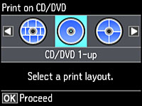Printing Photos from a Memory Card Onto a CD/DVD