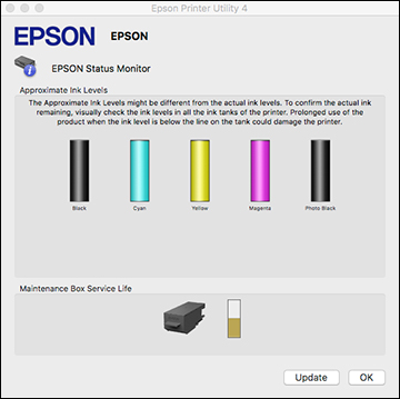 Checking Ink Levels - Mac