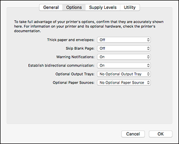 Selecting Printing Preferences - Mac