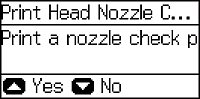 Checking the Nozzles Using the Product Control Panel