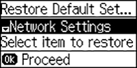 Resetting Control Panel Defaults