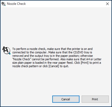 Checking the Nozzles Using a Computer Utility