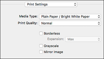 Selecting Basic Print Settings - Mac
