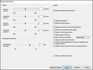 Cómo seleccionar los ajustes extendidos - Windows