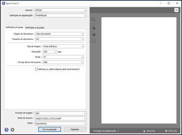 Digitalização no Epson Scan 2