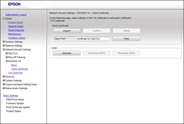 Configuring a Certificate for an IEEE 802.1X Network