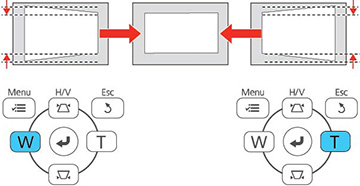 Correcting Image Shape with the Keystone Buttons