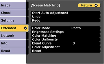 Matching the Screens Manually