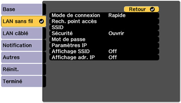 Connexion directe à un téléphone intelligent ou une tablette